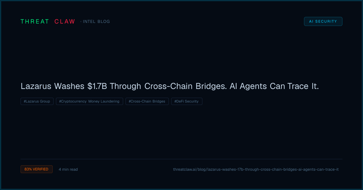 Lazarus Washes $1.7B Through Cross-Chain Bridges. AI Agents Can Trace ...